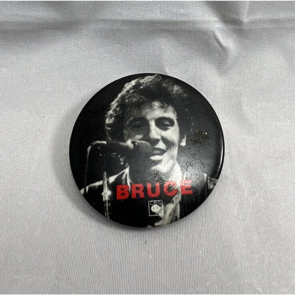 Rare Vintage 1980 Bruce Springsteen Cbs Promo Button … - Gem